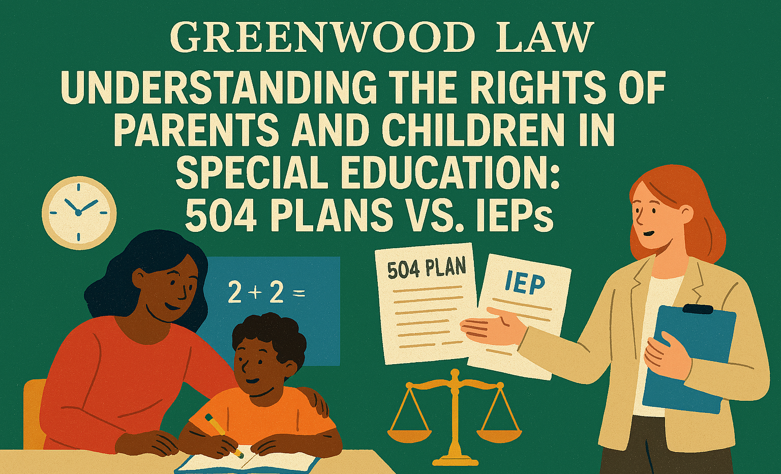Understanding 504 Plans vs. IEPs: Greenwood Law Special Education Webinar